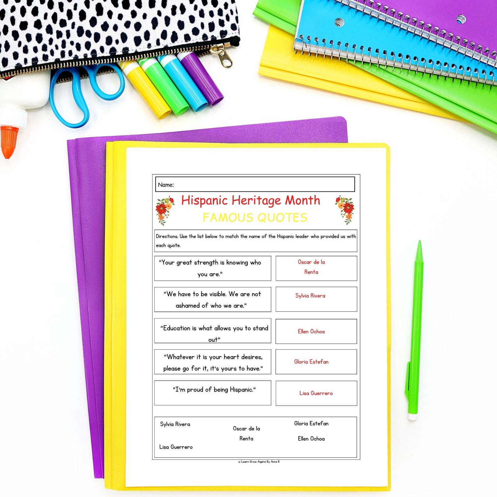 Hispanic Heritage Month Activities: Trivia, Word Search, I Spy ...
