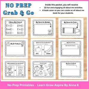All About Me Activities for Preschool, Kindergarten & First Grade ...