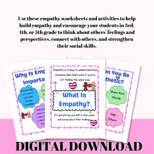 Empathy Worksheets for Kids Printable Empathy Scenario Cards Kid ...