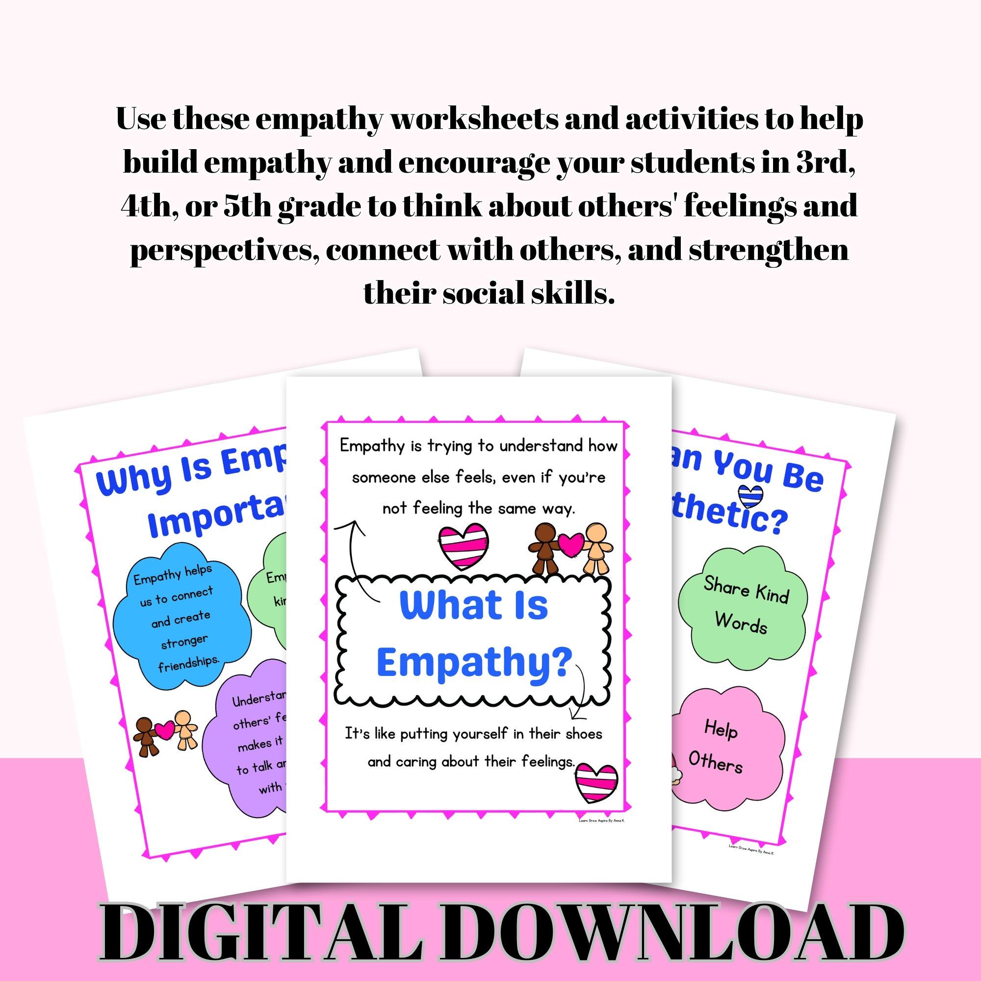 Empathy Worksheets for Kids Printable Empathy Scenario Cards Kid ...
