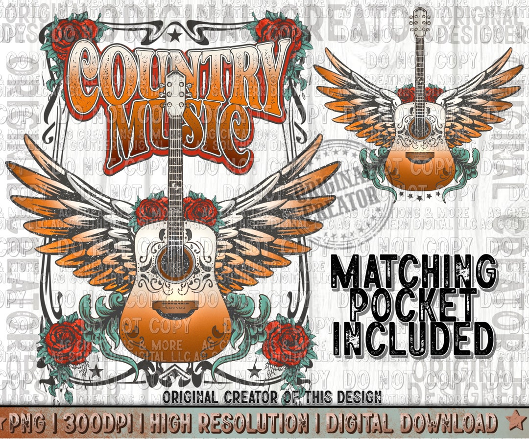 Country Music Guitar Png, Country Music Design, Trendy Png, Sublimation ...