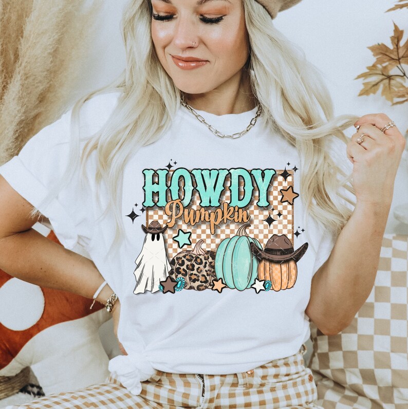 Western Howdy Pumpkin PNG and Seamless Pattern Bundle for - Etsy