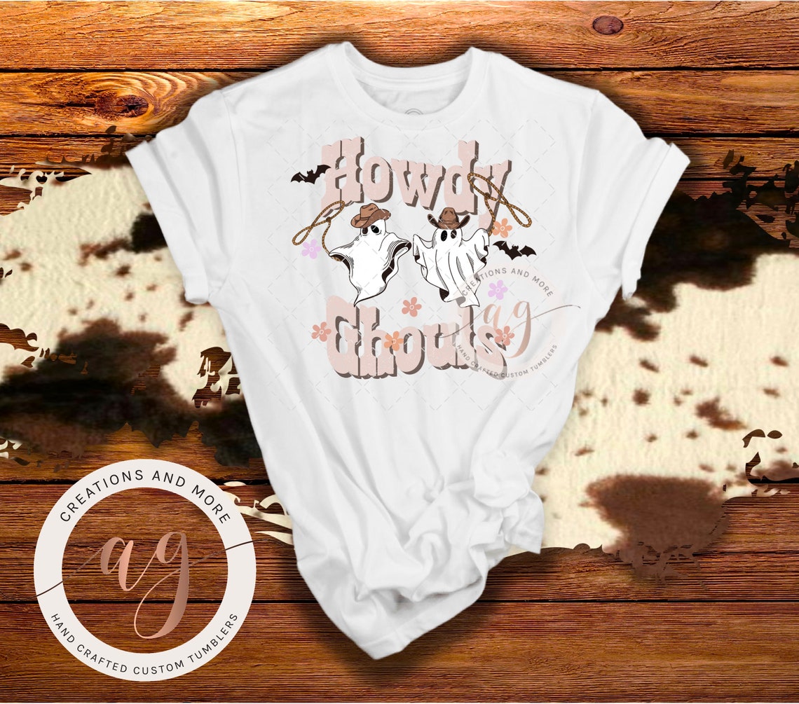 Western Halloween Retro Ghost Howdy Ghouls PNG | Digital Download ...