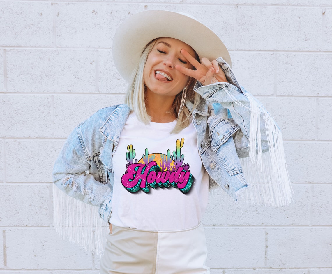 Western Country Howdy Retro PNG Sunset Sublimation Png PNG - Etsy