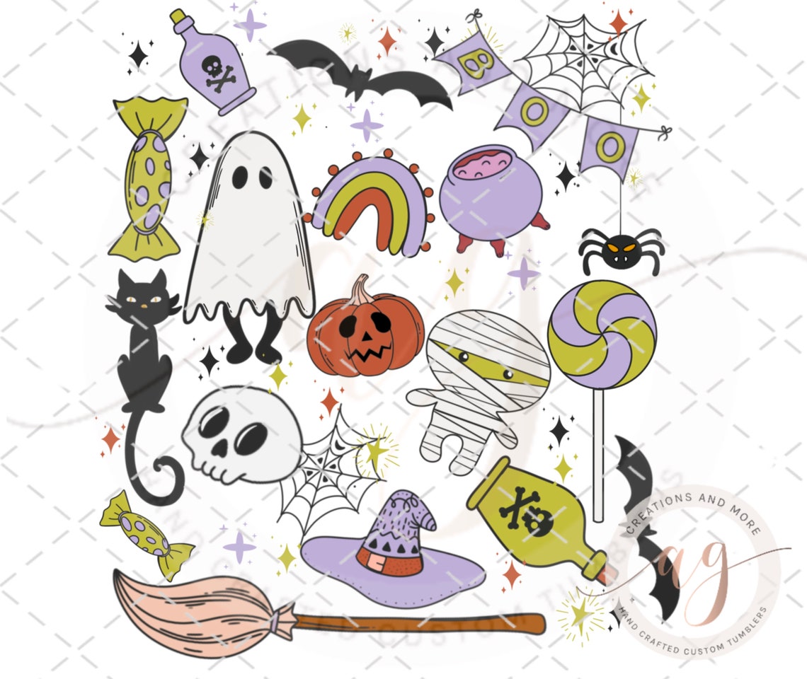 Retro Halloween PNG Retro Fall Sublimation Png Groovy - Etsy