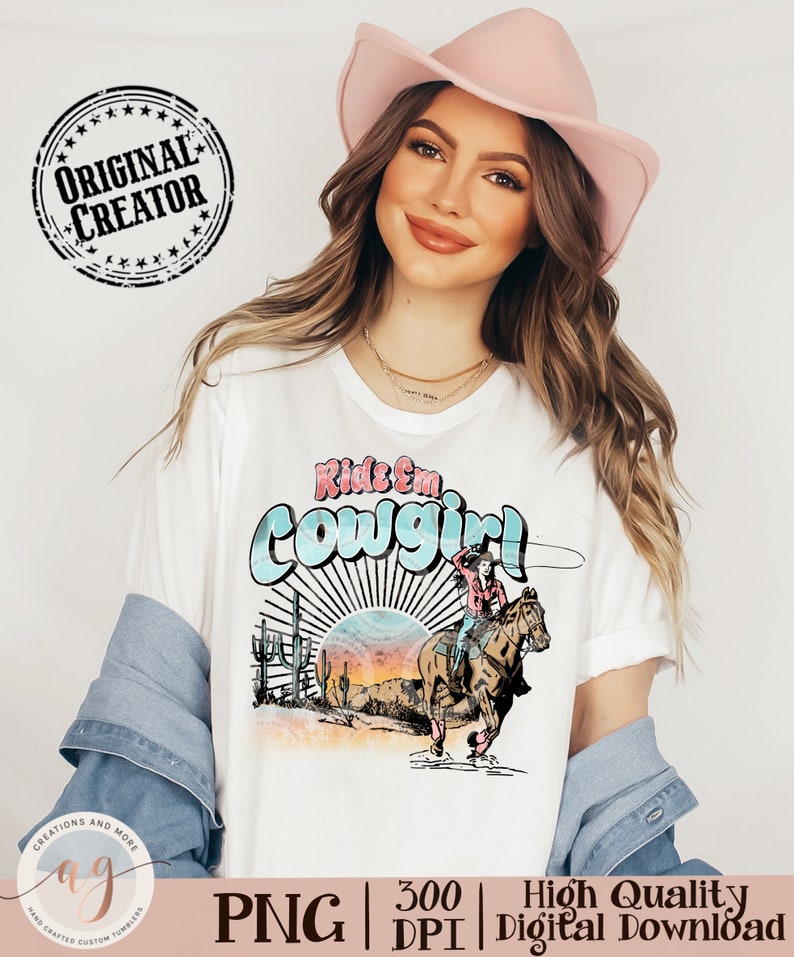 Western Cowgirl Png Cowgirl Png Ride Em Cowgirl Png Western - Etsy