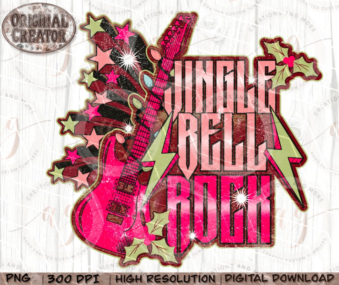 Jingle Bell Rock PNG, Rockin Christmas PNG, Christmas Vibes, Christmas ...