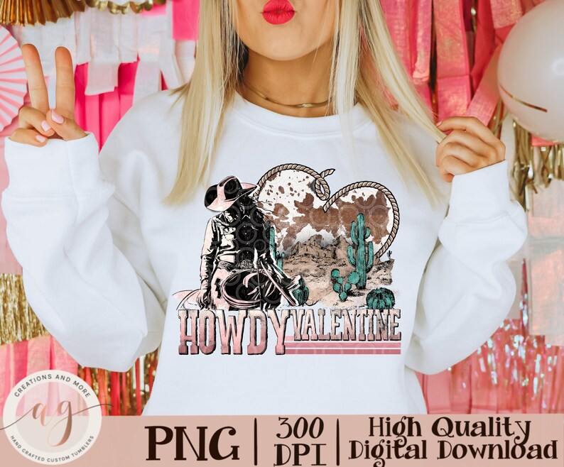 Western Valentine Png Howdy Valentine Png Western Cowgirl - Etsy