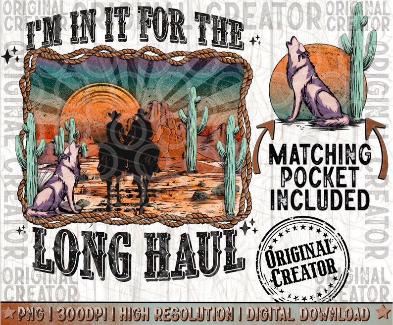 Western Png, in It for the Long-haul Cowboy Cowgirl Png, Western Png ...