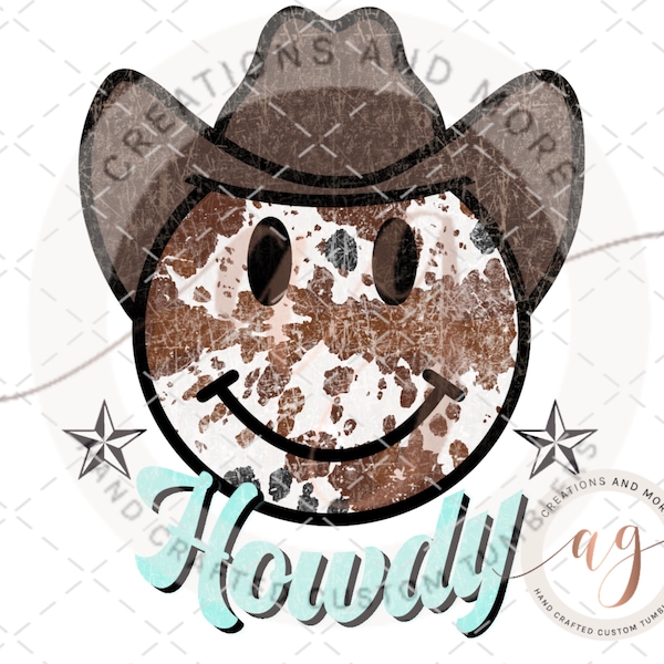 Smiley Face Cowgirl - Etsy