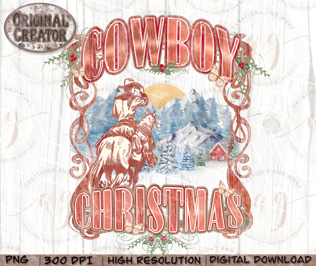 Western Christmas Png Cowboy Christmas Png | Western Sublimation Png ...