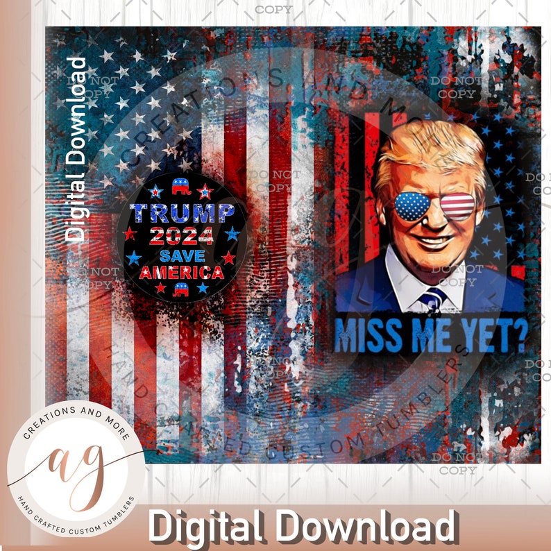 Donald Trump Sublimation PNG 20oz Tumbler Digital Download - Etsy