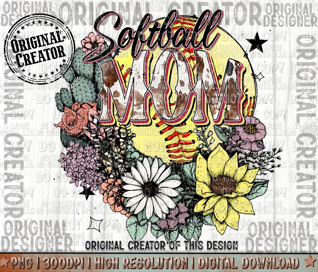 Western Softball Mom Png, Softball Mom Png, Western Sublimation Png ...
