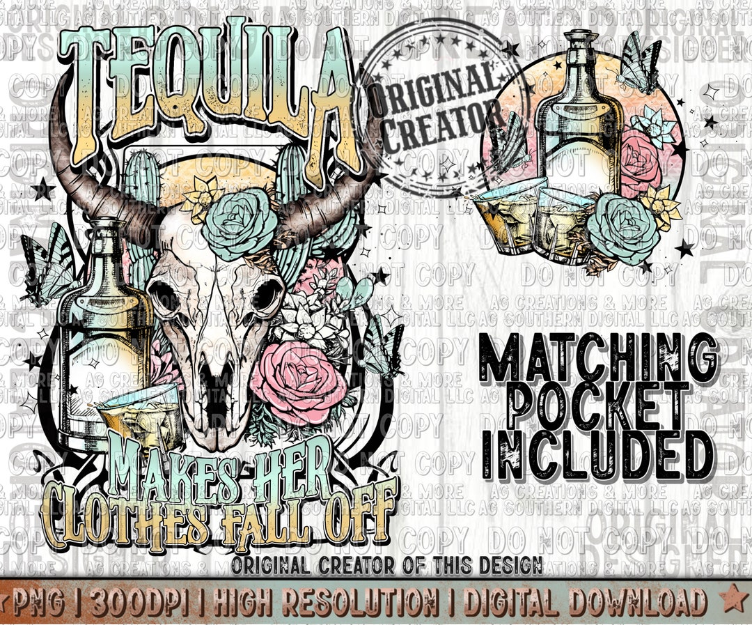 Tequila Makes Her Clothes Fall off Png, Western Boho Png, Western ...
