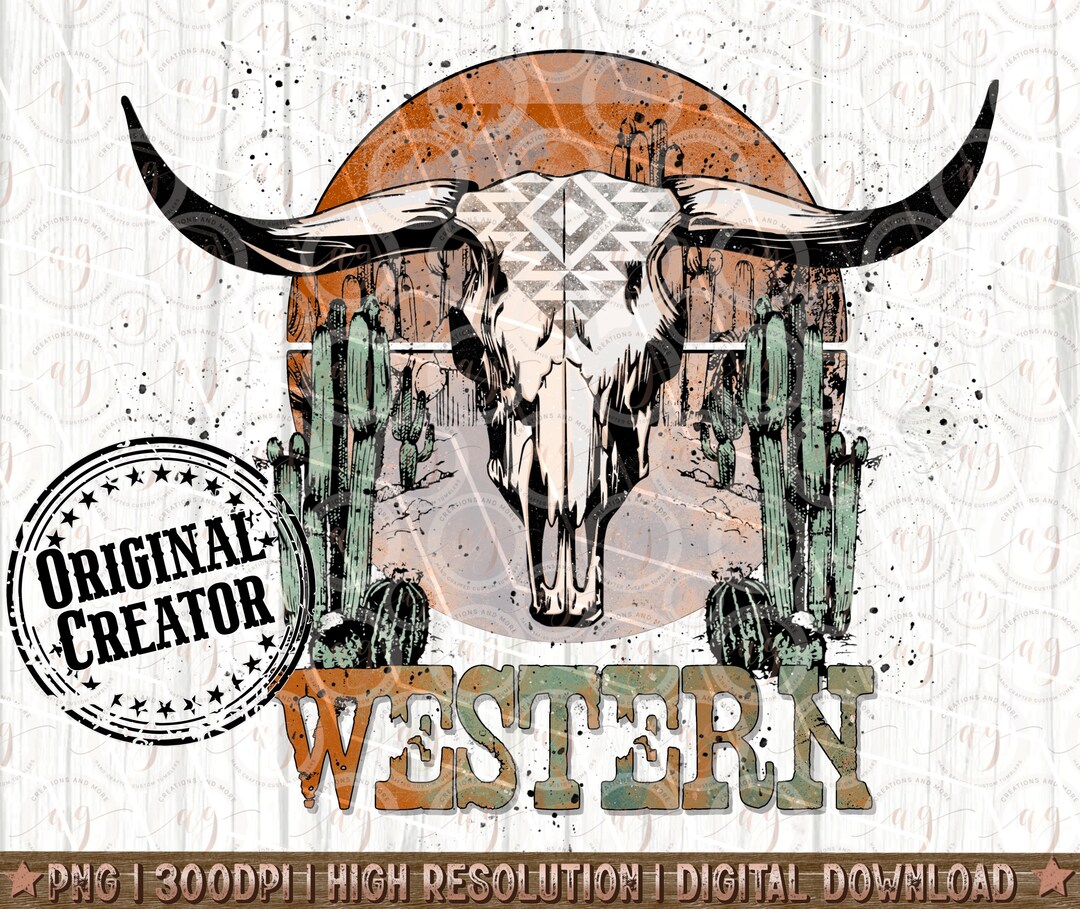 Western Boho Png, Boho Skull Png Western Sublimation Png, Western Shirt ...