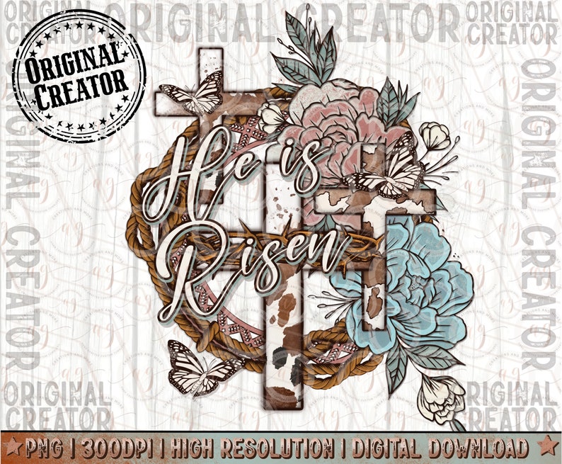 He is Risen Png-easter Sublimation Digital Design - Etsy