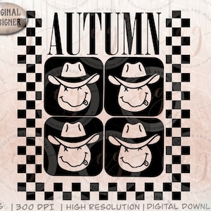 Autumn Fall PNG Smiley Face Nirvana Svg | Png | Western Smiley Face ...