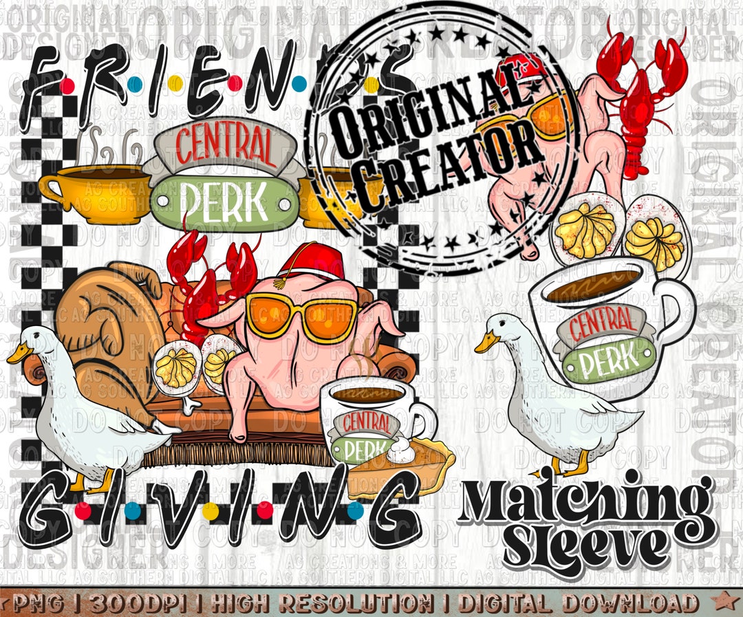 Friends- Giving Png, Trendy Fall Designs Png Pocket Set, Sublimation ...