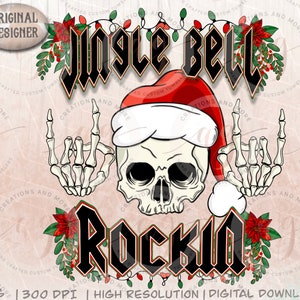Christmas Png Skeleton Jingle Bell Rockin Png | Retro Christmas Png ...