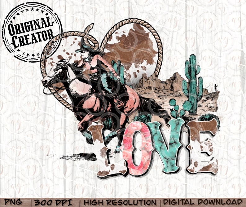 Western Valentine Png Love Valentine Png Western Cowgirl - Etsy
