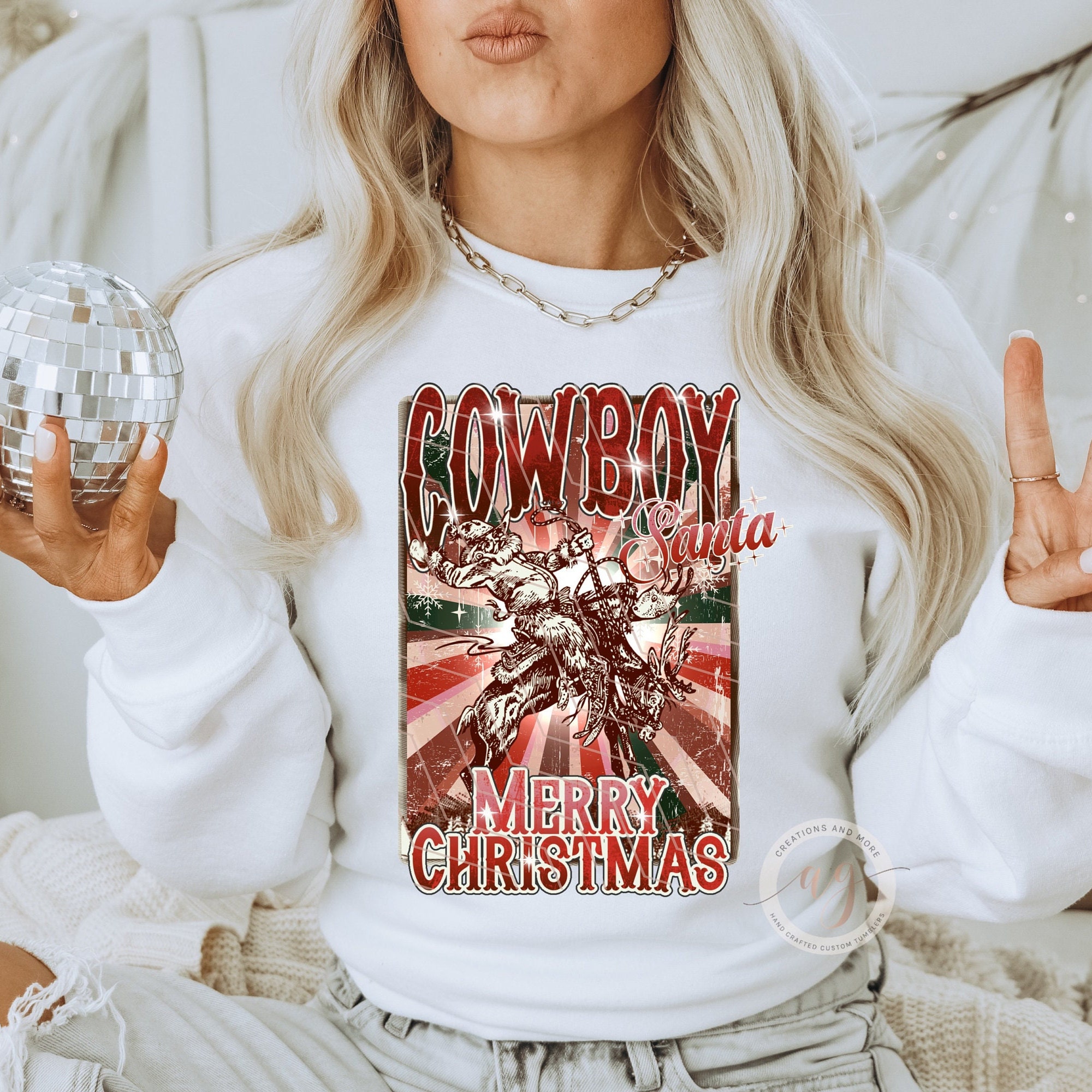 Western Christmas PNG Cowboy Santa Png Retro Christmas Png - Etsy