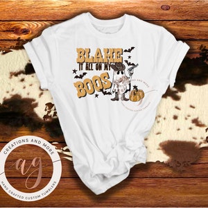 Western Halloween Retro Ghost blame It All on My - Etsy