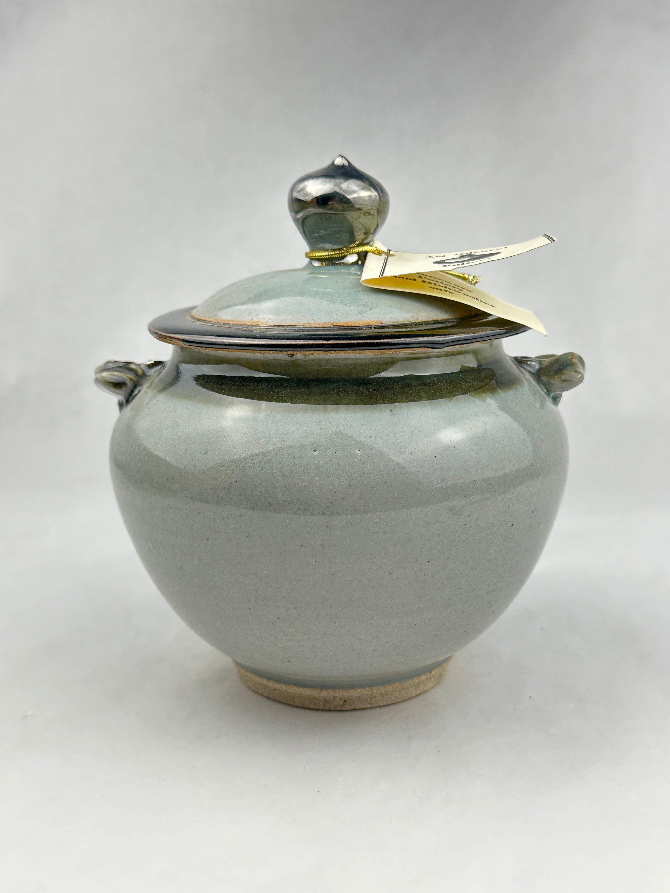 Covered Pottery Tea Jar Dish by Art Odeneal Signed Earth Tones - Etsy