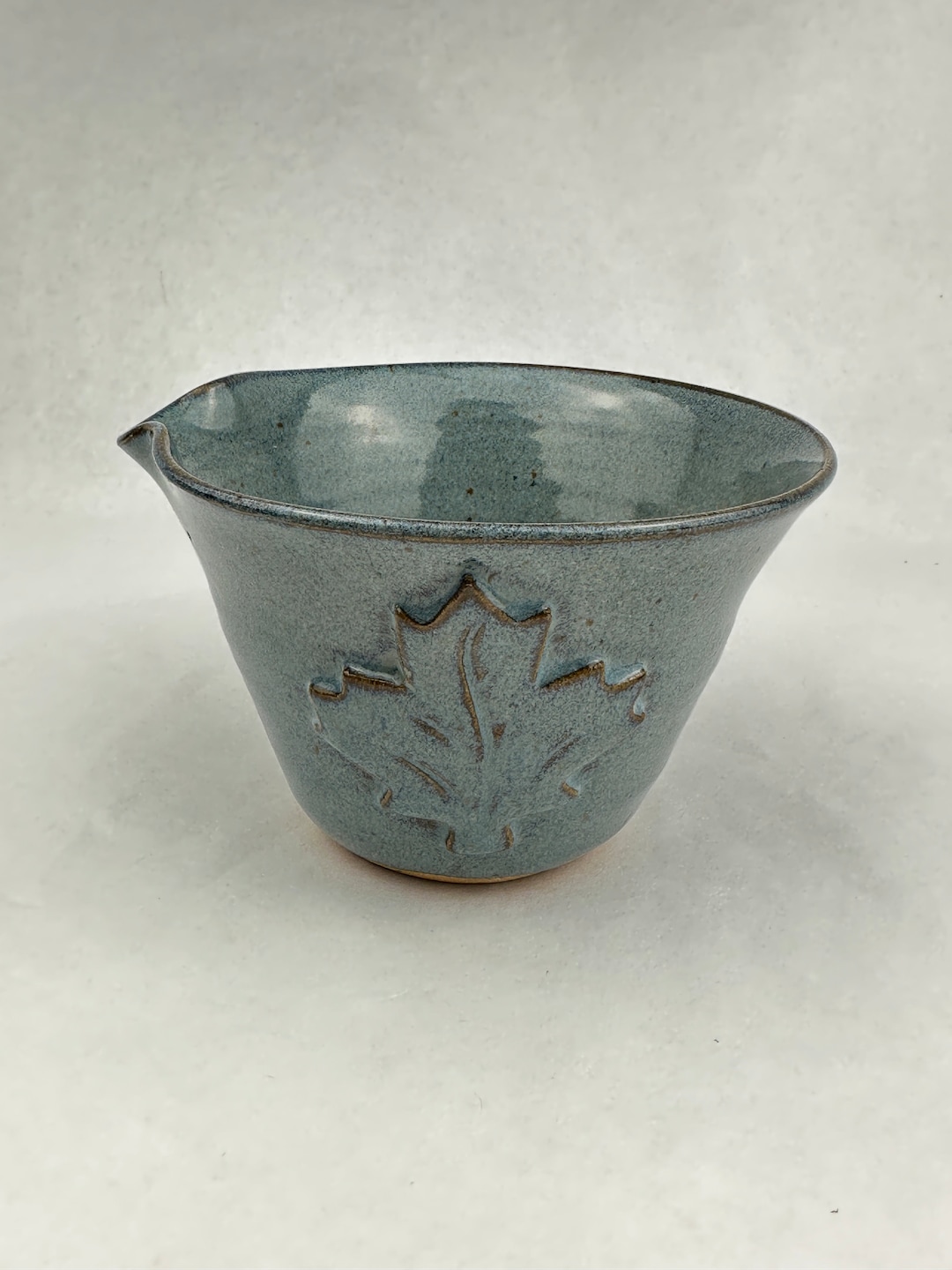Signed Artisan Studio Stoneware Pottery Green Sauce Gravy Bowl Boat ...
