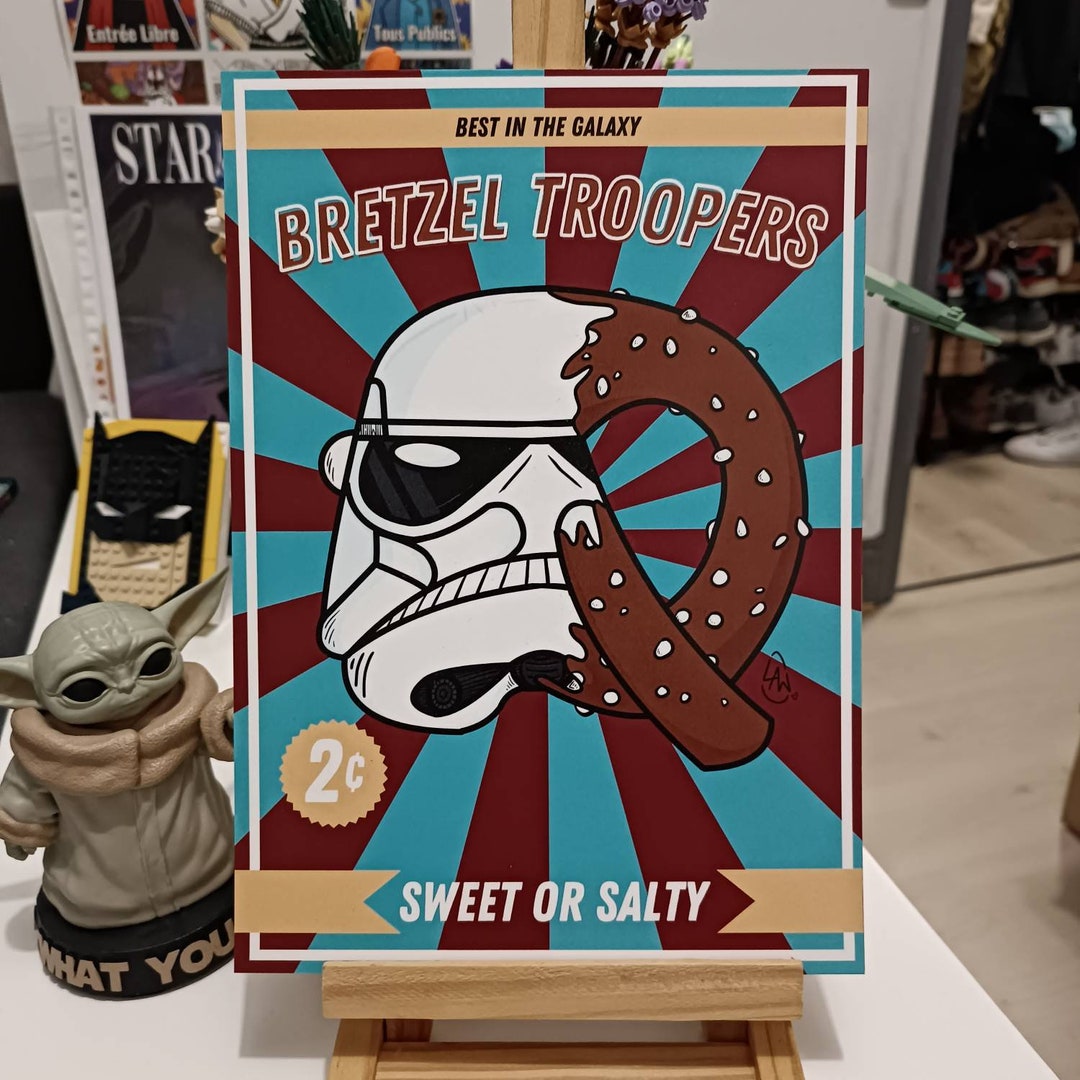 A4 Poster PRETZEL Troopers Star Wars Retro Food American Dinner Style ...