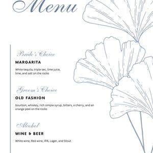 Custom Wedding Bar Menu/sign - Etsy