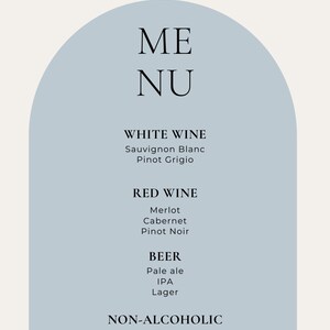 Custom Wedding Bar Menu/sign - Etsy