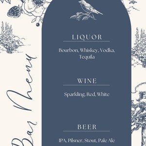 Custom Wedding Bar Menu/sign - Etsy