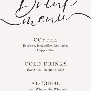 Custom Wedding Bar Menu/sign - Etsy