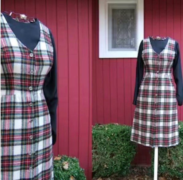 Plaid Wool Jumper - Etsy