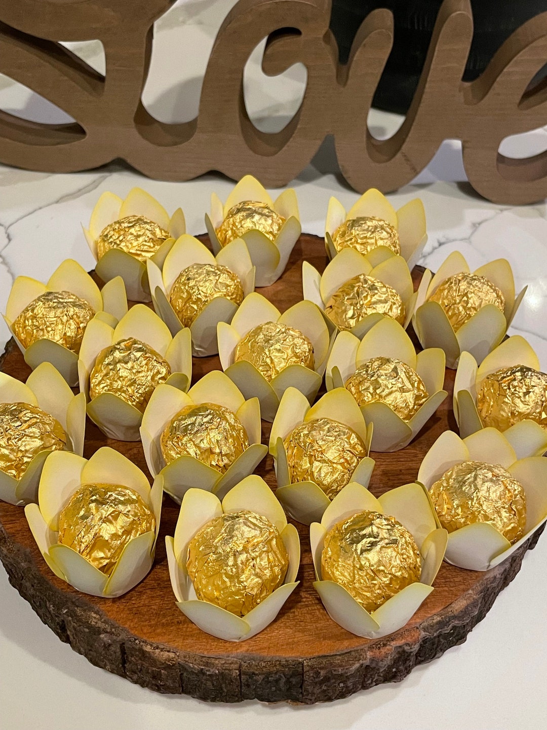 50 Hand Made Yellow Truffle Wrappers (forminhas) - Etsy
