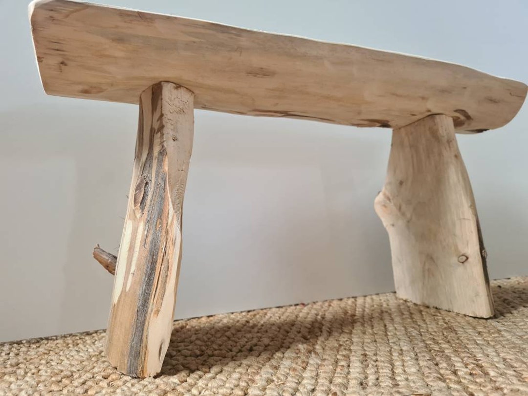 Handmade Wooden Log Bench Live Edge Small - Etsy UK
