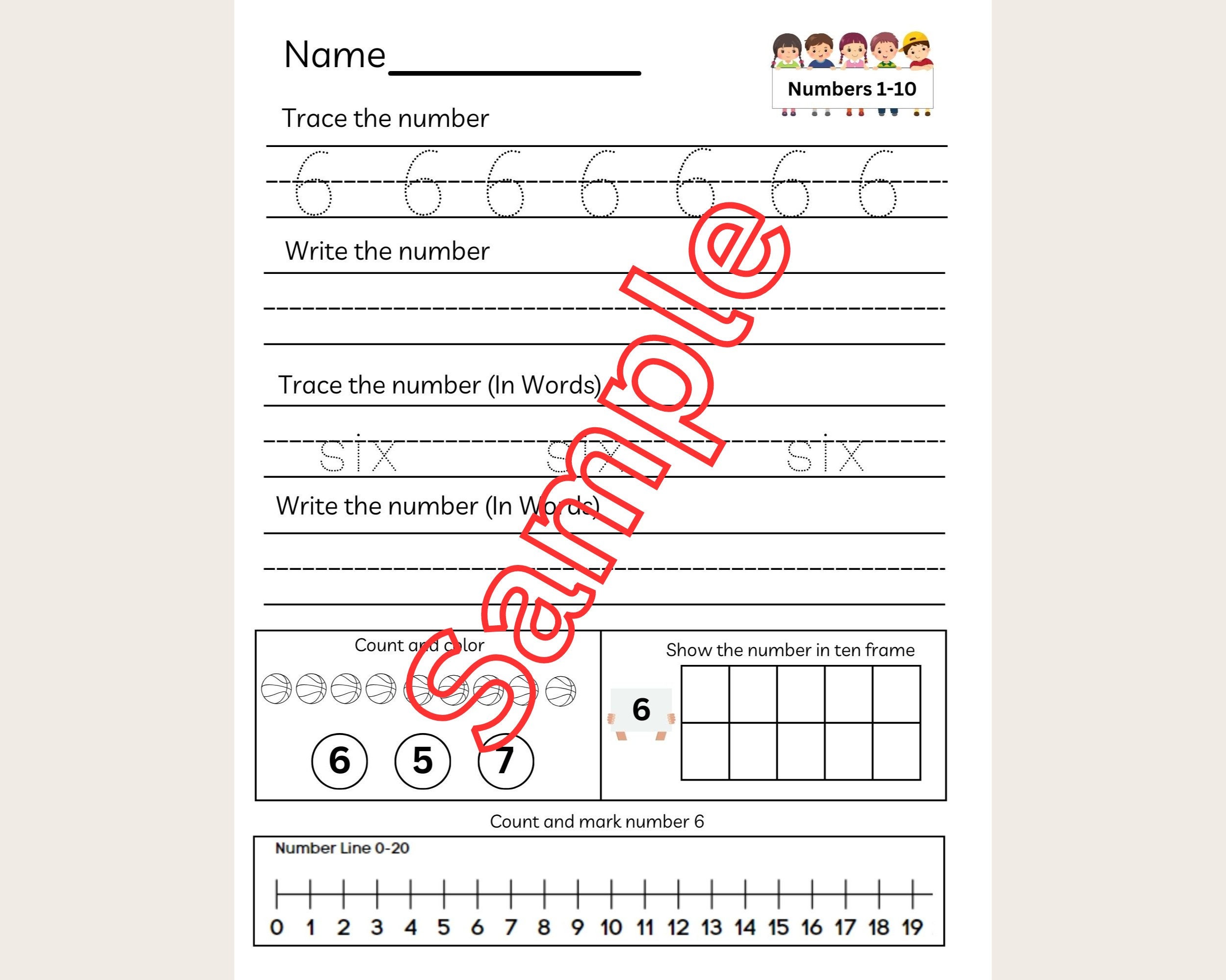 Number of the Week Worksheets Printable, Number Learning Busy Book ...