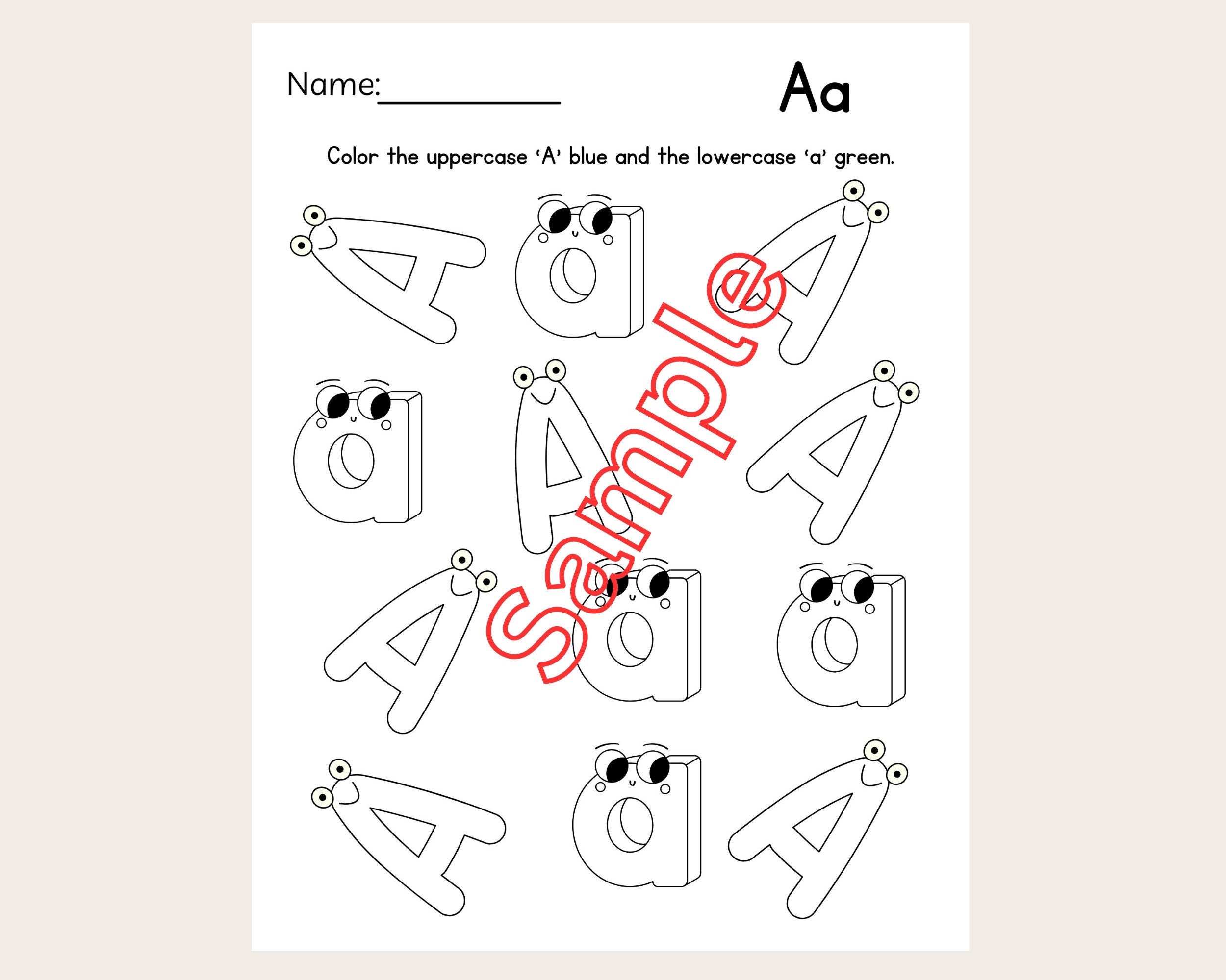 Letter of the Week Worksheets Printable, Alphabet Busy Book, Learning ...