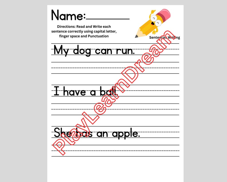 25 Printable Write the Sentence Worksheets, Sentence Writing Worksheets ...