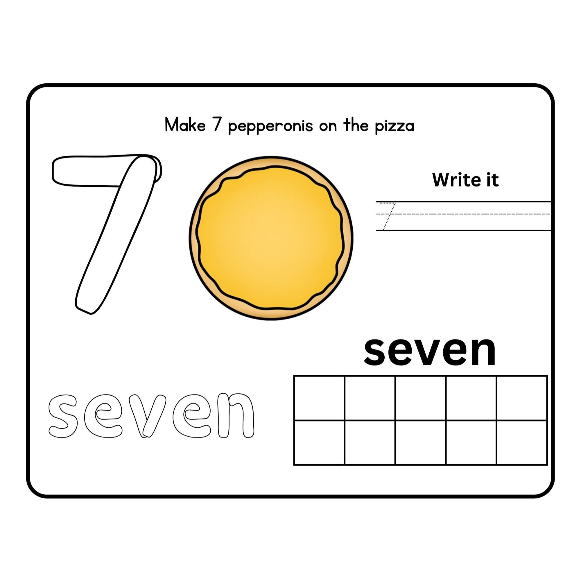 Preschool Printables Numbers 1-10 Play Doh Mats Toddler Activities ...