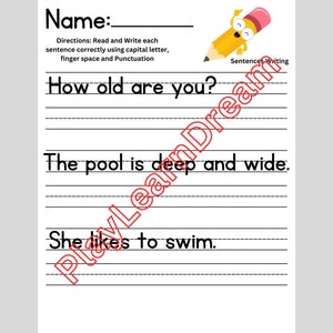 25 Printable Write the Sentence Worksheets, Sentence Writing Worksheets ...