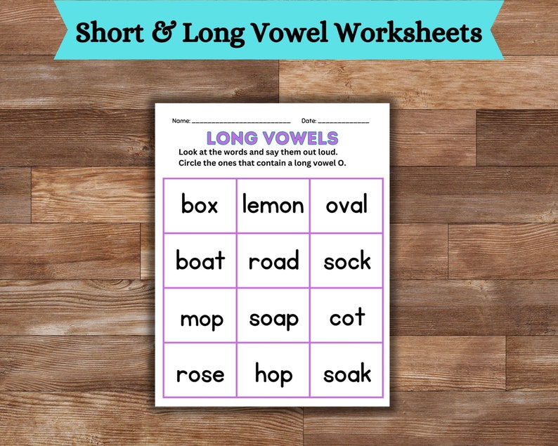 Vowels Worksheet Bundle, Kindergarten,long and Short Vowels, Homeschool ...