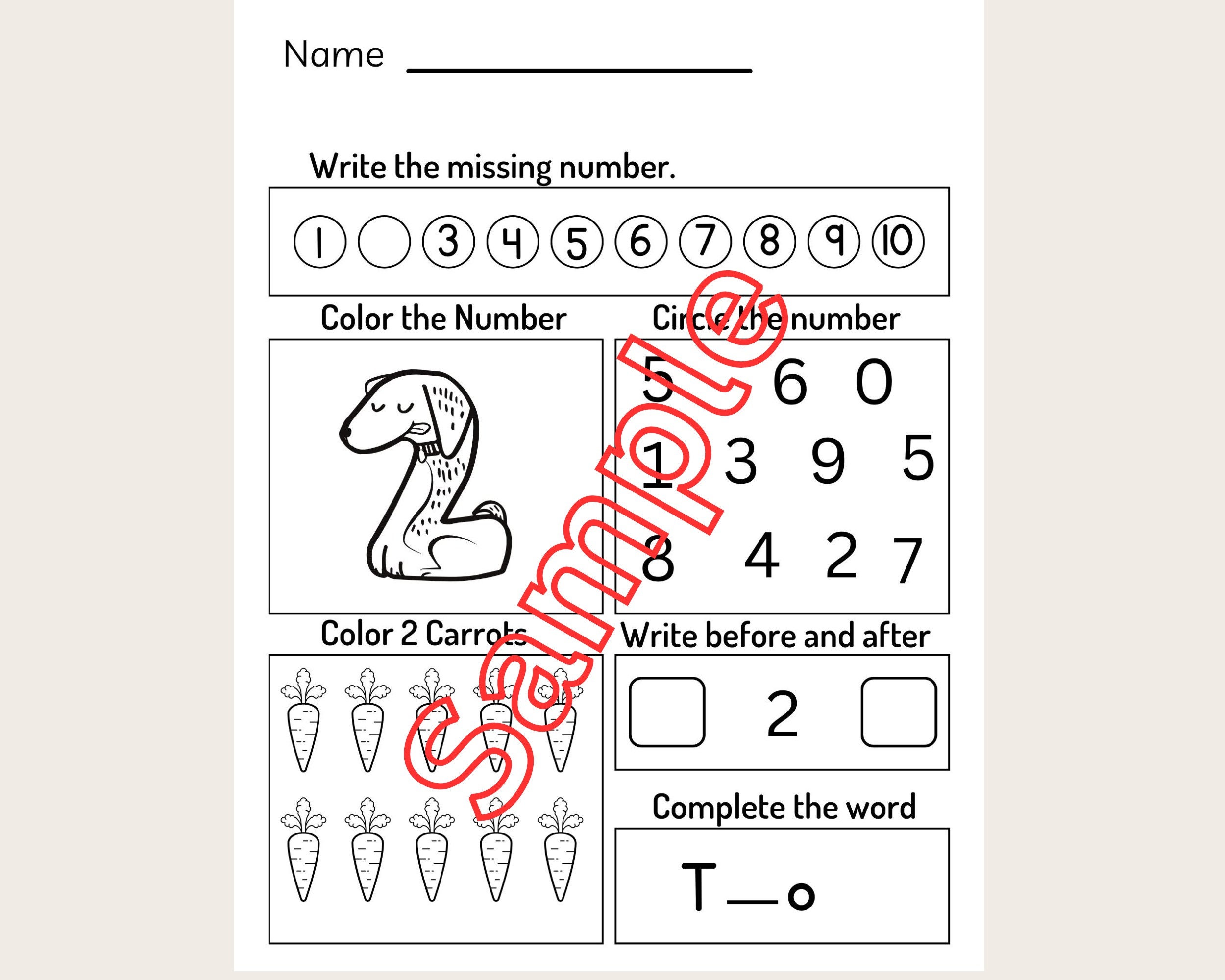 Number of the Week Worksheets Printable, Number Learning Busy Book ...