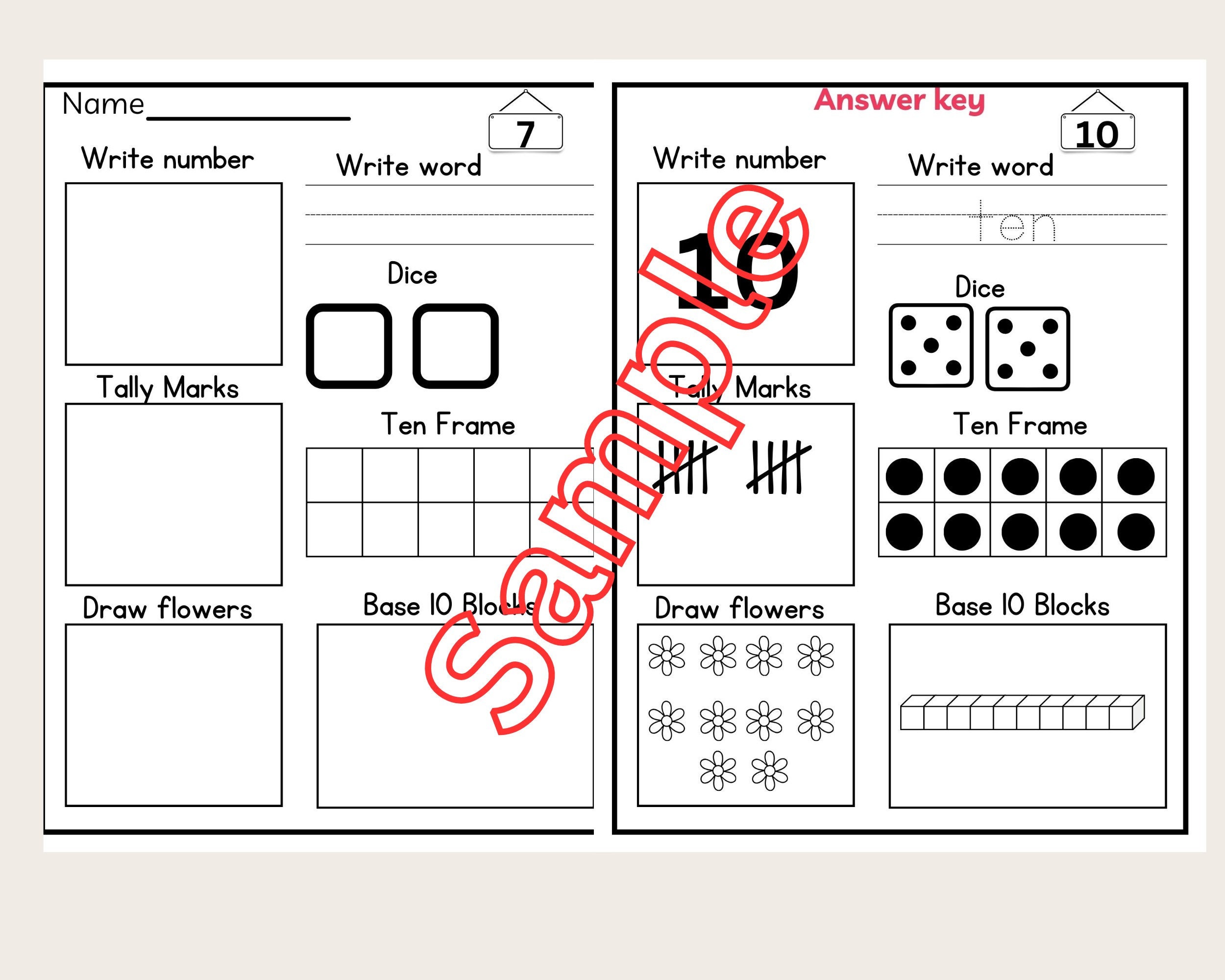 Number of the Week Worksheets Printable, Number Learning Busy Book ...