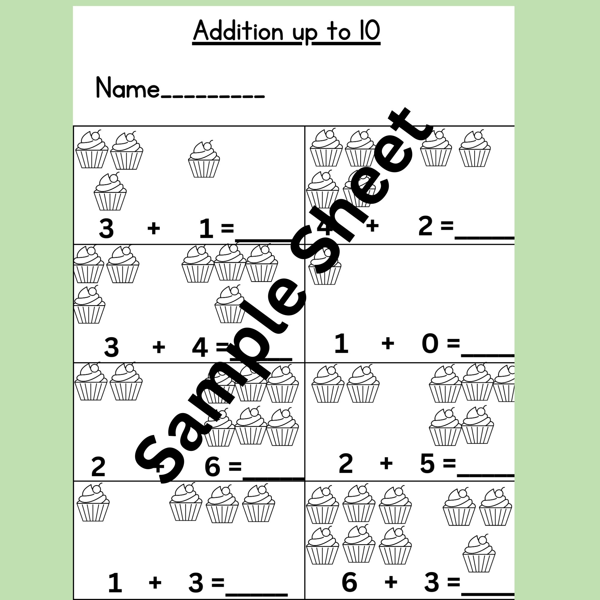 Kindergarten Addition ,math Printable, Addition Worksheet for ...