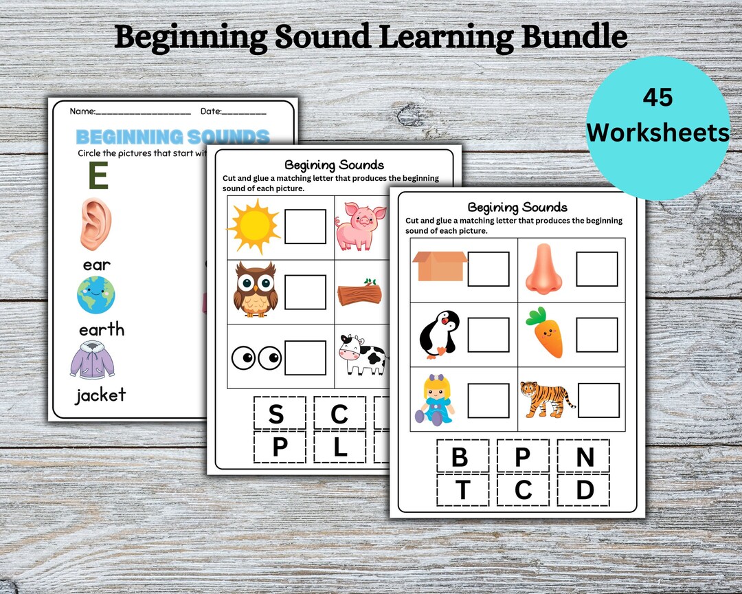 Beginning Sound Learning Bundle|prek|kindergarten|homeschool|practice ...