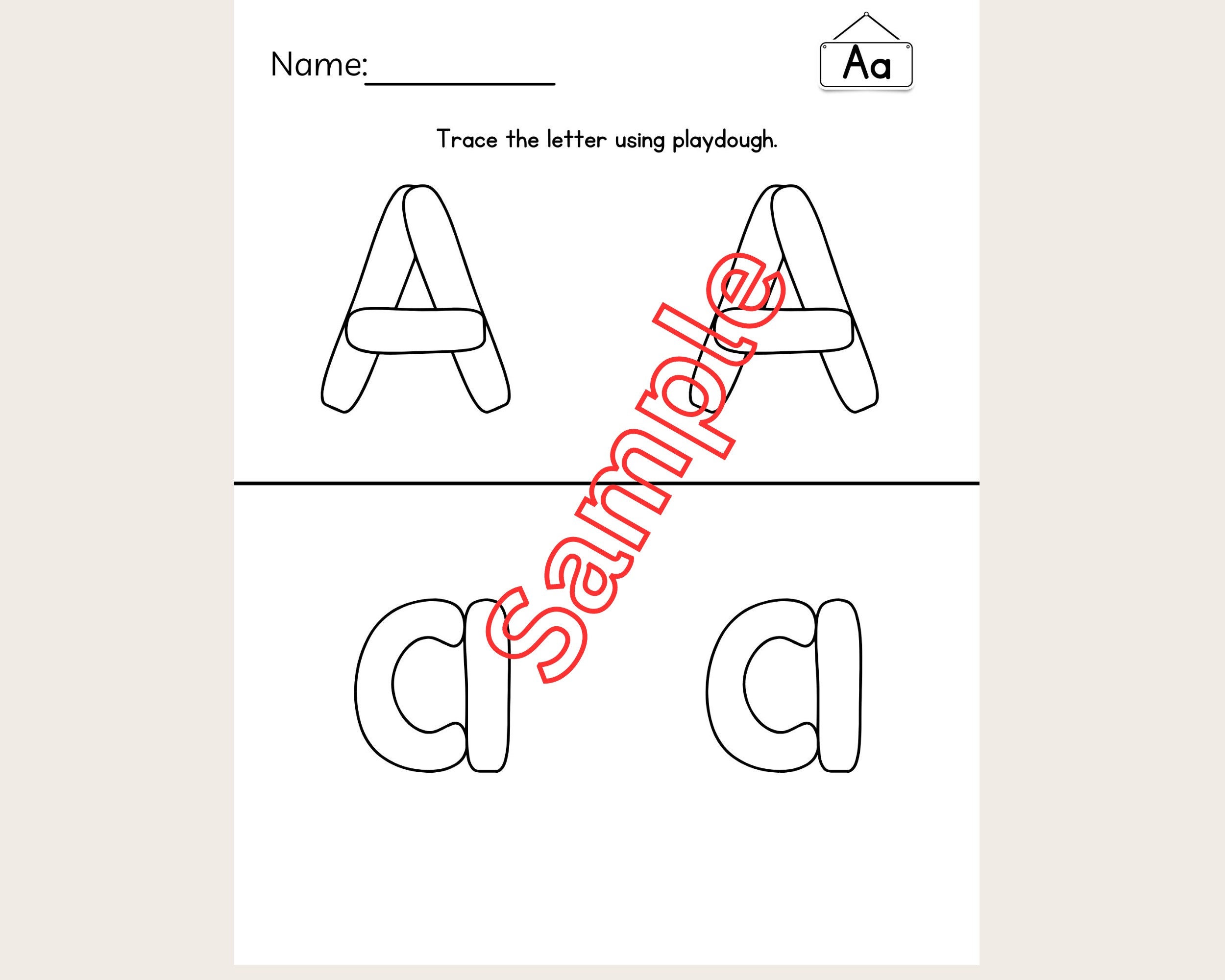 Letter of the Week Worksheets Printable, Alphabet Busy Book, Learning ...