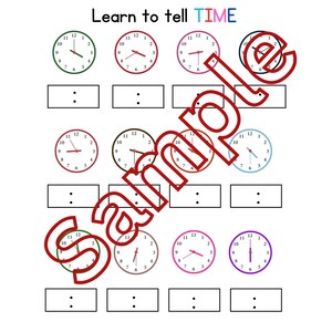 Learning Time Printable | Telling Time Clock Worksheets | Printable ...