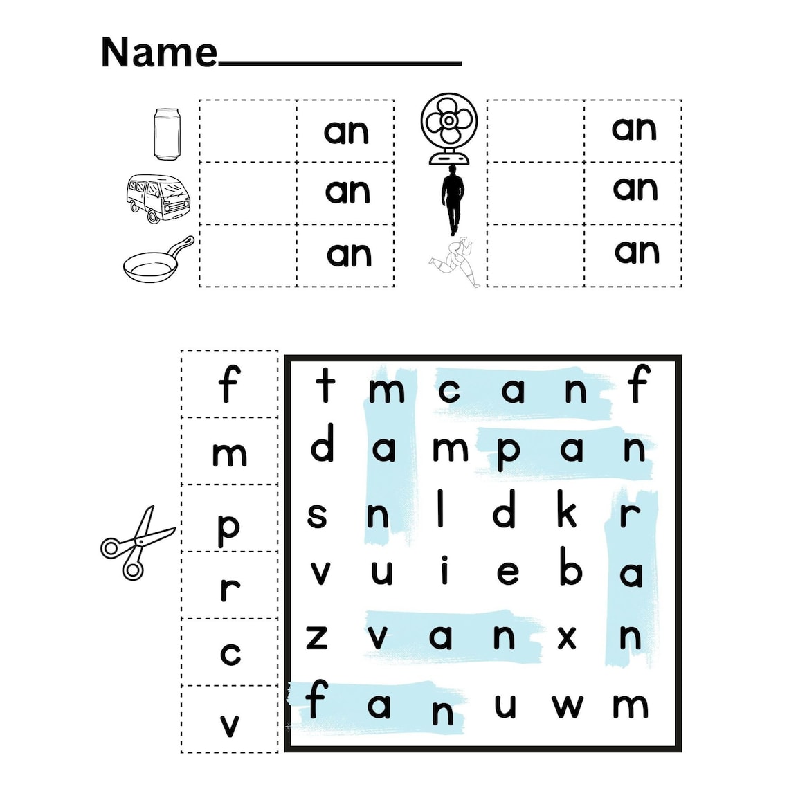 28 Worksheets for Kindergarten Reading - CVC Word Families - Learn to ...