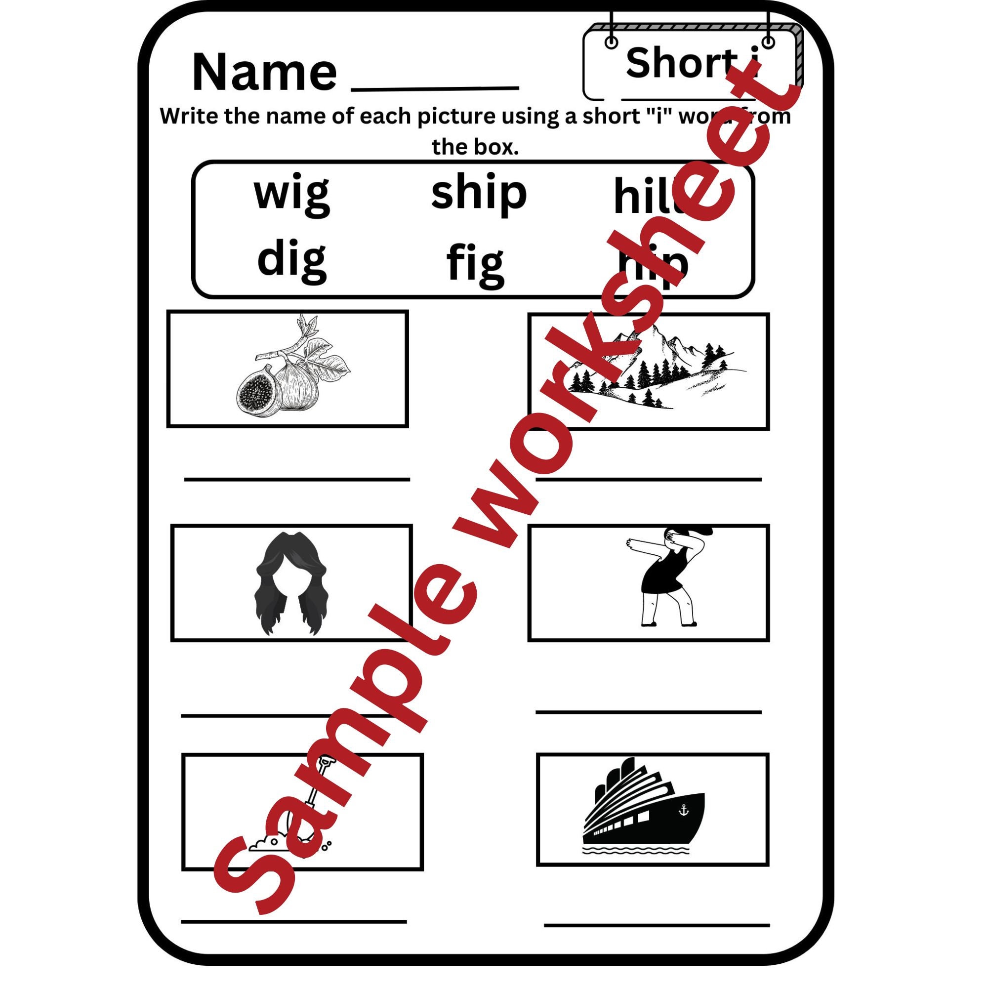 48 Pages of Short & Long "a,e,i,o,u" Vowel Sounds Worksheets for ...